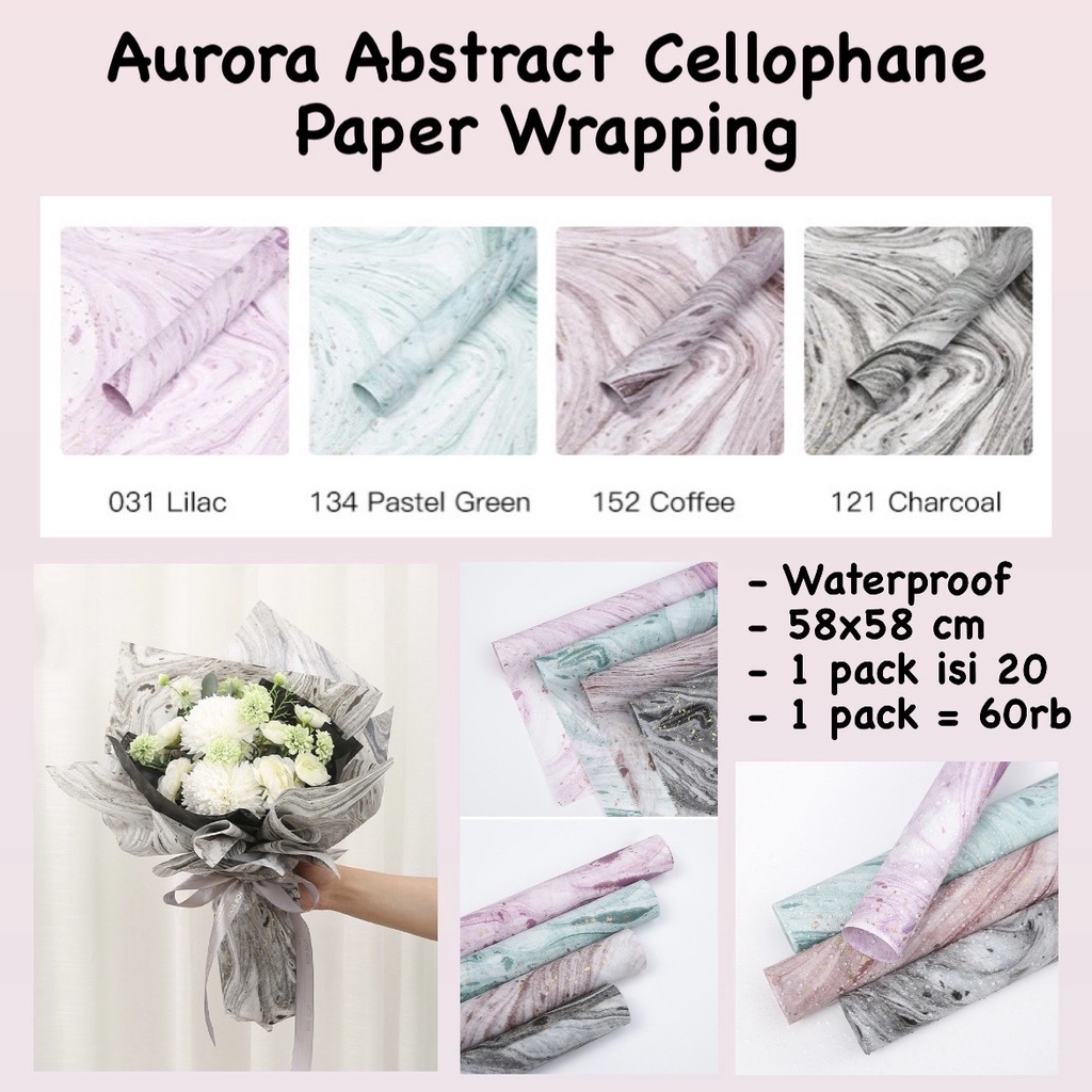 Jual Kertas Cellophane Buket Bunga [Aurora Abstract] Flower Wrapping ...