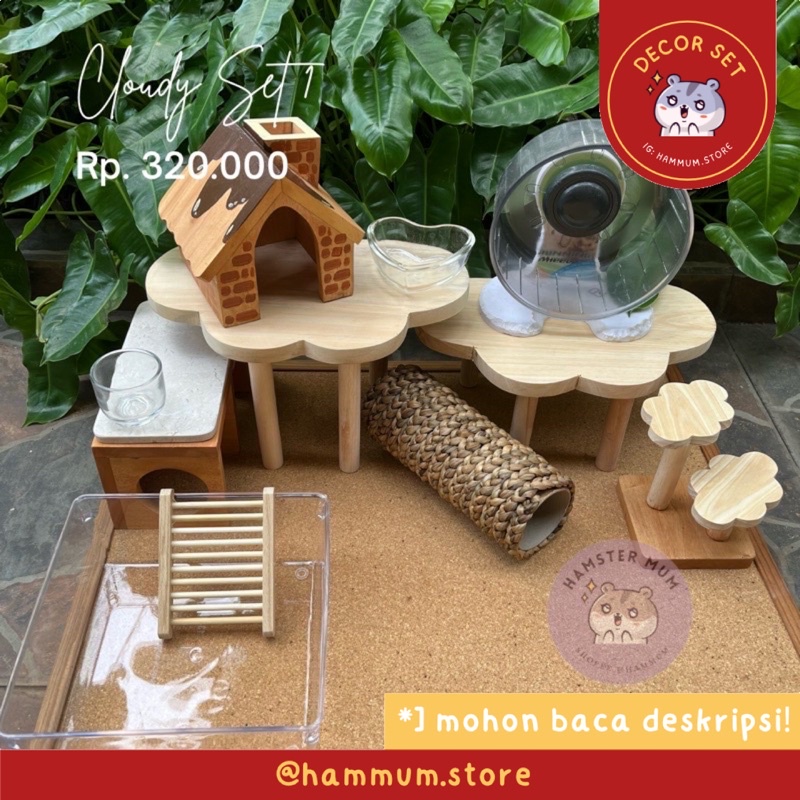 Jual Set Kandang Hamster Cloud SK05 | Dekorasi Kandang Hamster ...