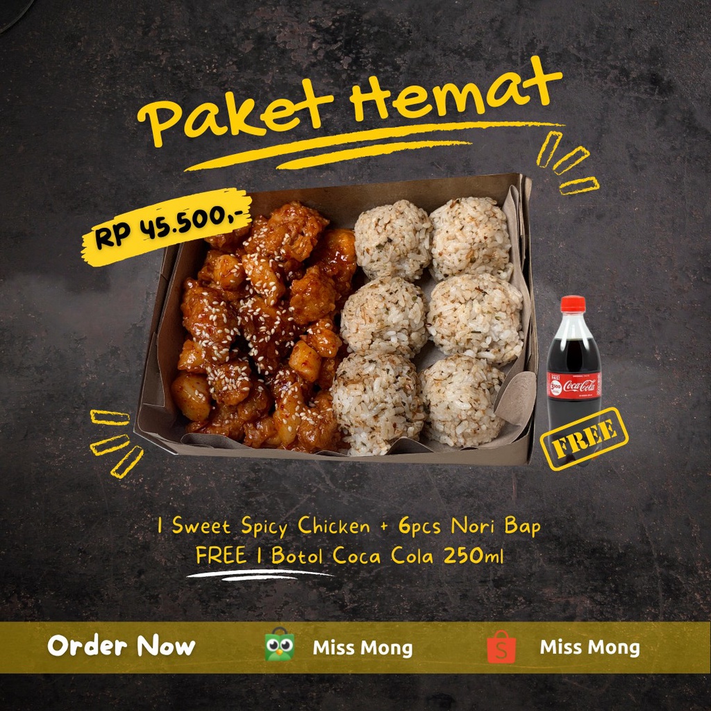 Jual PAKET HEMAT!! MISSMONG KOREAN FRIED CHICKEN + RICE BOX | Shopee ...