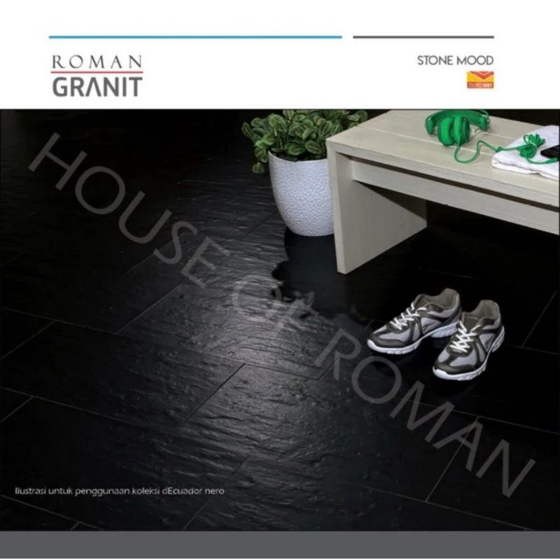 Jual Roman Granit 30x60 dEcuador nero 60x30 / granit lantai hitam ...