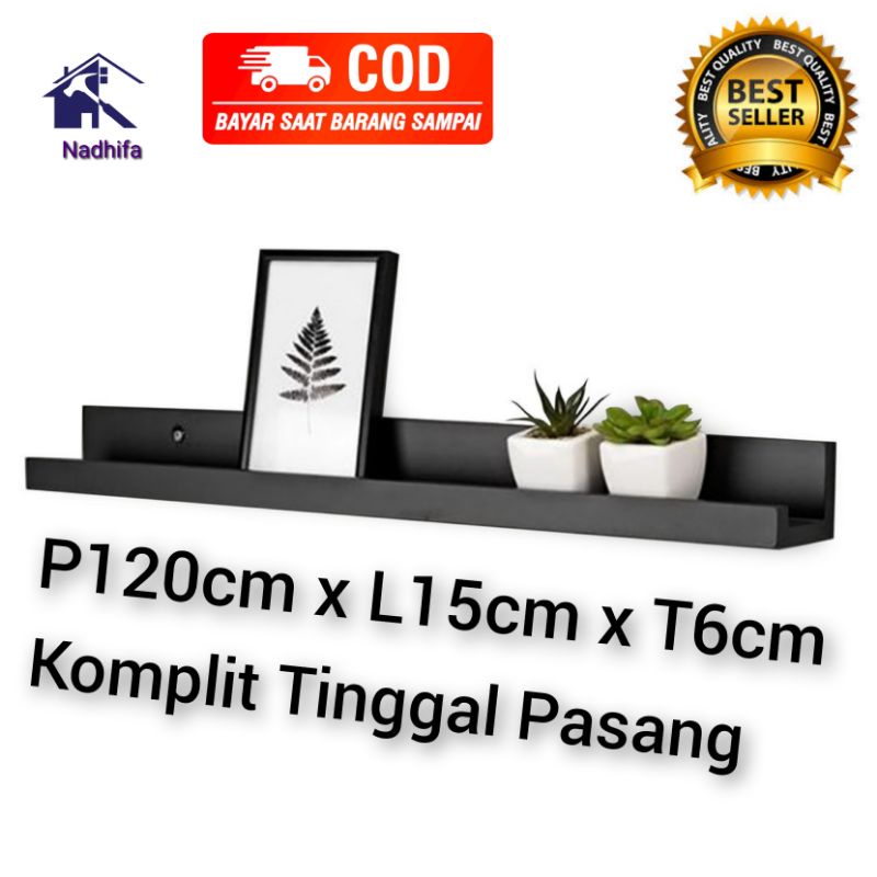 Jual Rak Dinding Minimalis P120cm x L15cm x T6cm Termurah Di Rak ...
