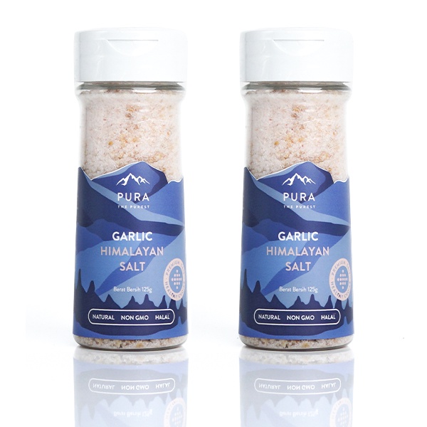 Jual Pura Himalayan Salt Garlic, Pepper (125gr) - Garam Himalaya ...