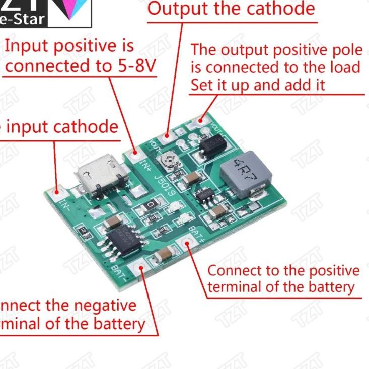 Jual Sikat Sekarang--Module mini UPS TP4056 Charging Controller + Step ...