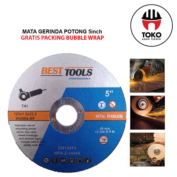 Jual Disc Batu Potong Besi Bessttools Mata Gerinda Potong Besi 5Inch ...