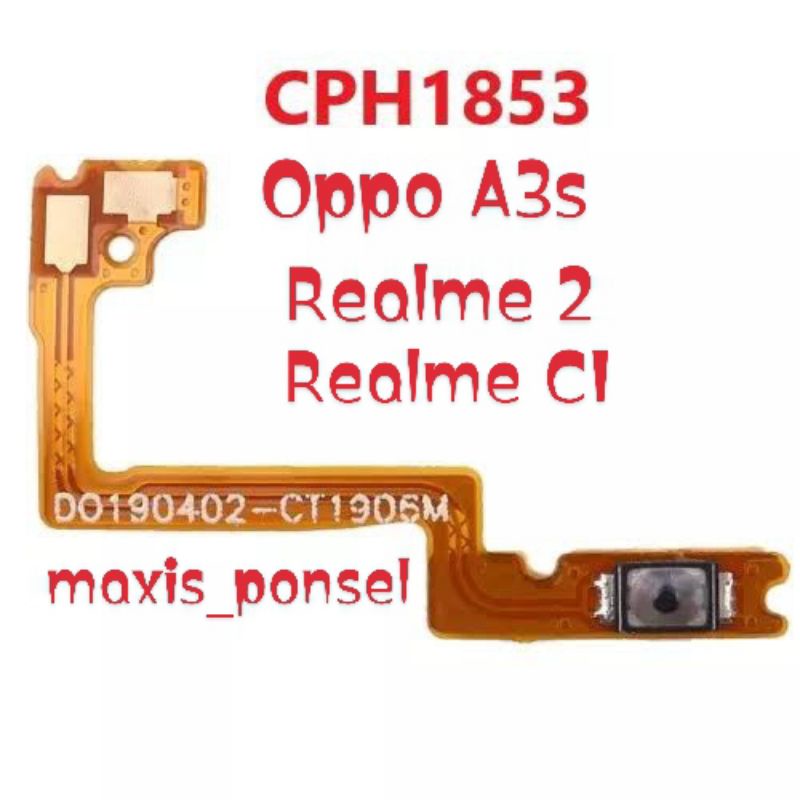 Jual FLEXIBEL ON OFF OPPO A3S (1853) / OPPO A3S (1803) | Shopee Indonesia