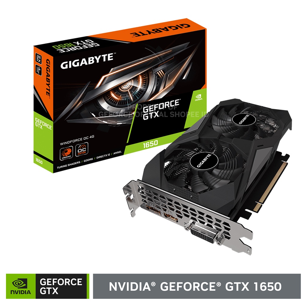 Jual GIGABYTE GeForce GTX 1650 WINDFORCE OC | 4GB GDDR6 | Shopee Indonesia