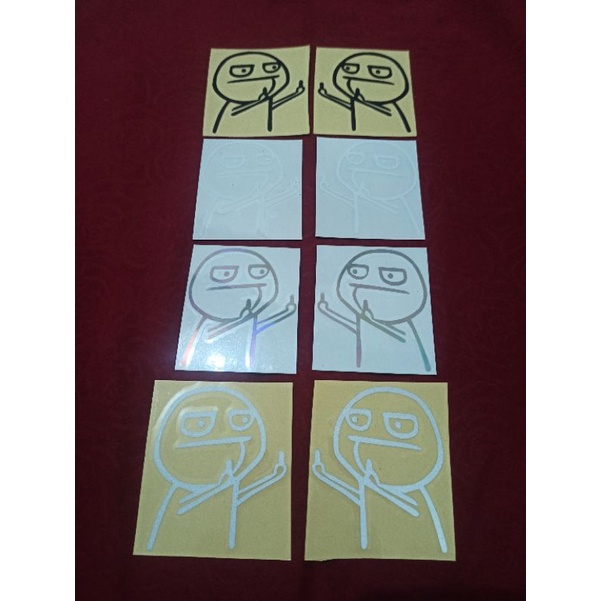 Jual Sticker stiker cutting MEME MIDDLE FINGER, FUCEK ANIMASI RIPNDIP ...