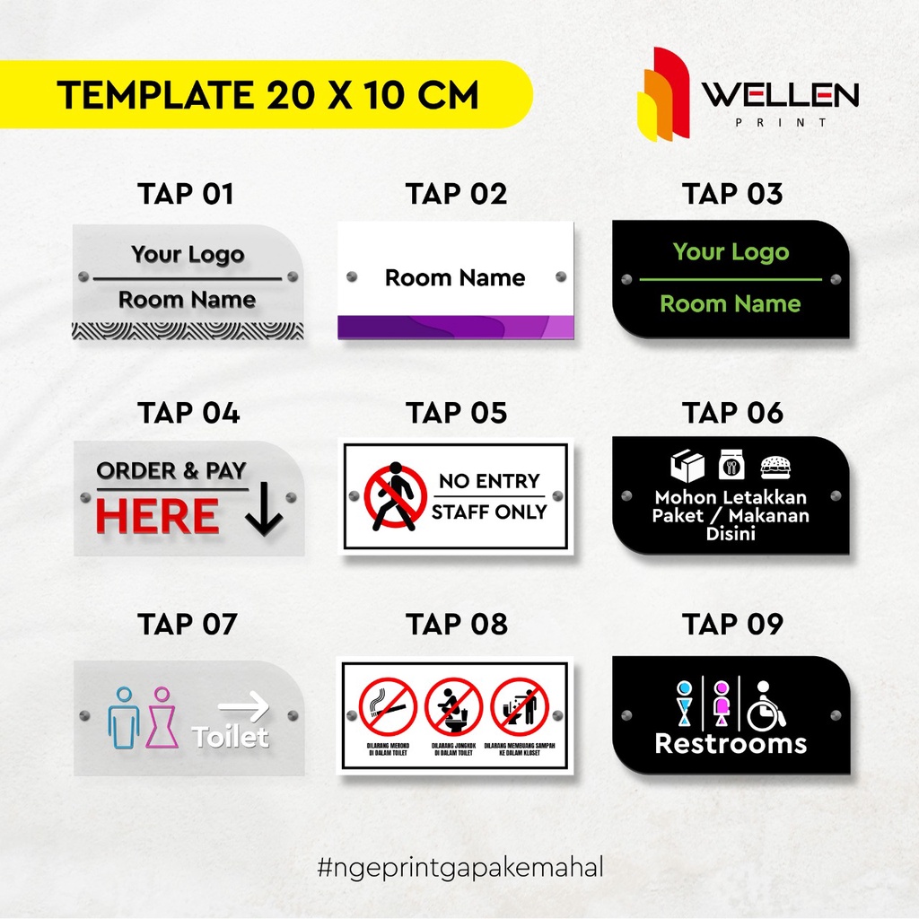 Jual WELLEN PRINT - Acrylic Sign Board UV Print / Akrilik Papan Nama ...