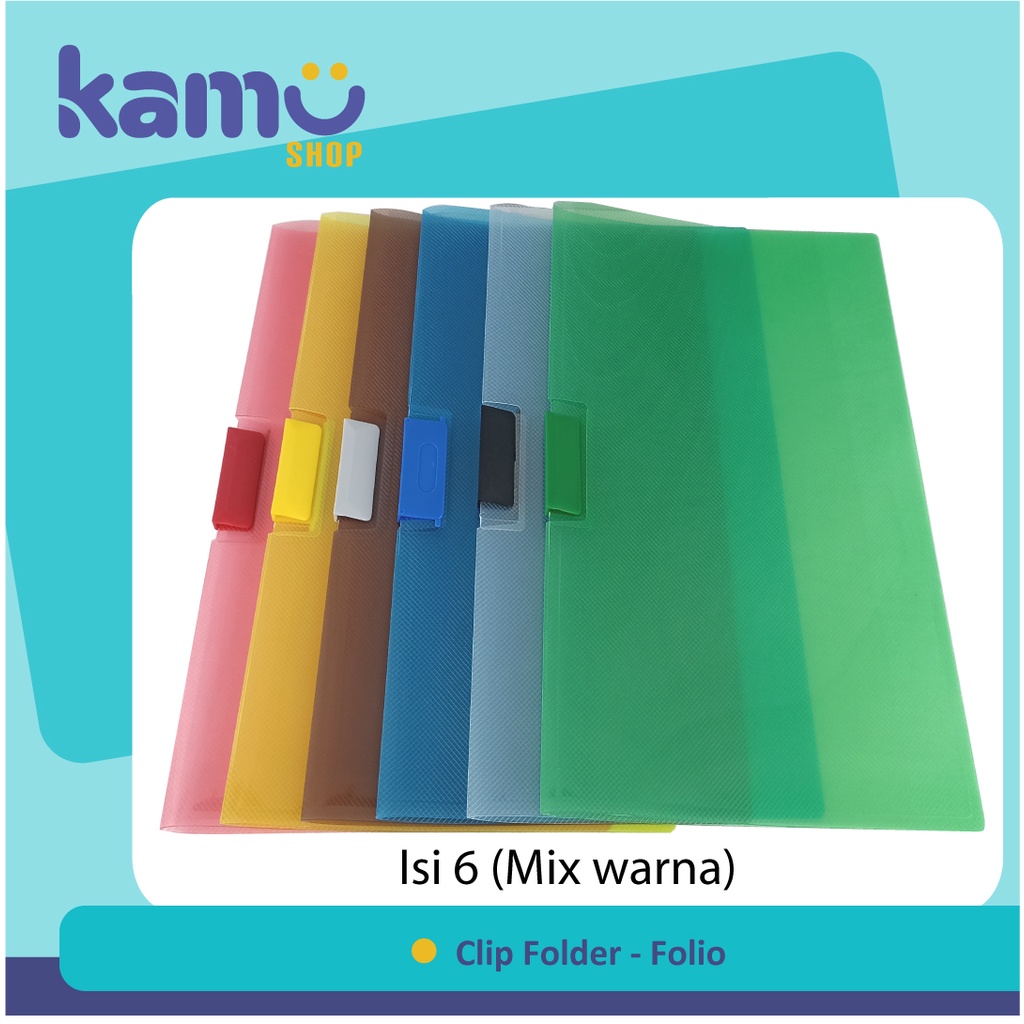 Jual Map Clip Folder Folio DF - 331 Isi 6 mix warna | Shopee Indonesia