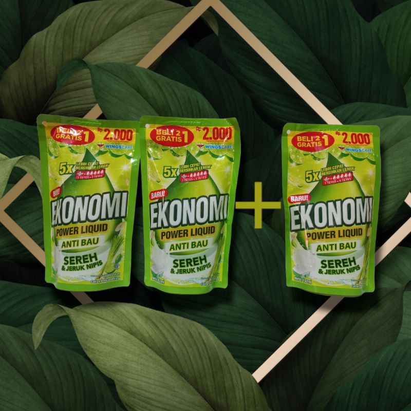 Jual Ekonomi power liquid sabun pencuci piring kemasan 2.000 @132ml ...