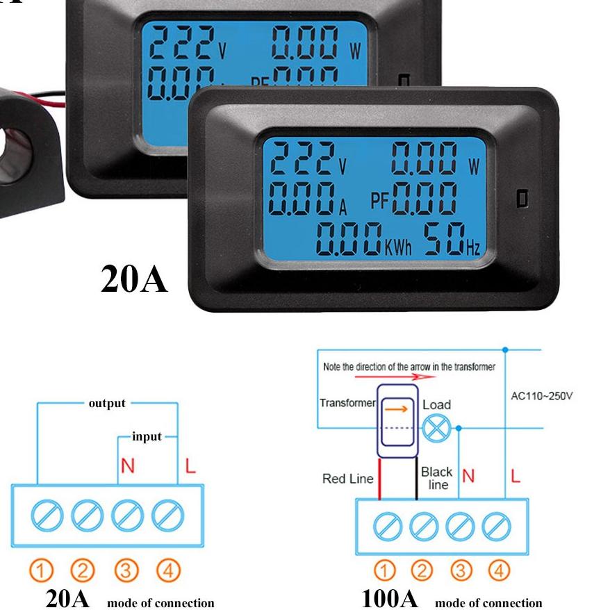 Jual 8.8 HARGA GROSIR Watt KWH Meter Power Monitor Daya Digital ...