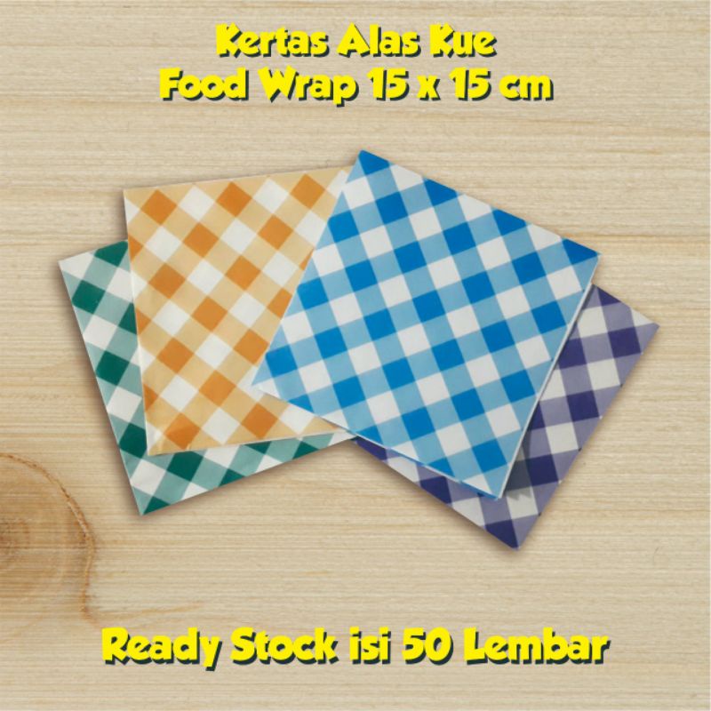 Jual Kertas roti motif kotak kotak style food grade alas roti simple ...