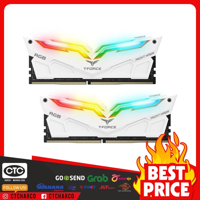 Jual RAM Team T-FORCE NightHawk RGB 32GB (2x16GB)TF15D432G3600HC18JDC01 ...
