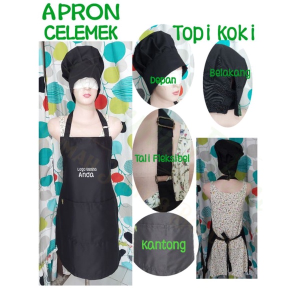 Jual POLOS - APRON CELEMEK KOKI RESTORAN WARUNG MASAK POLOS | Shopee ...