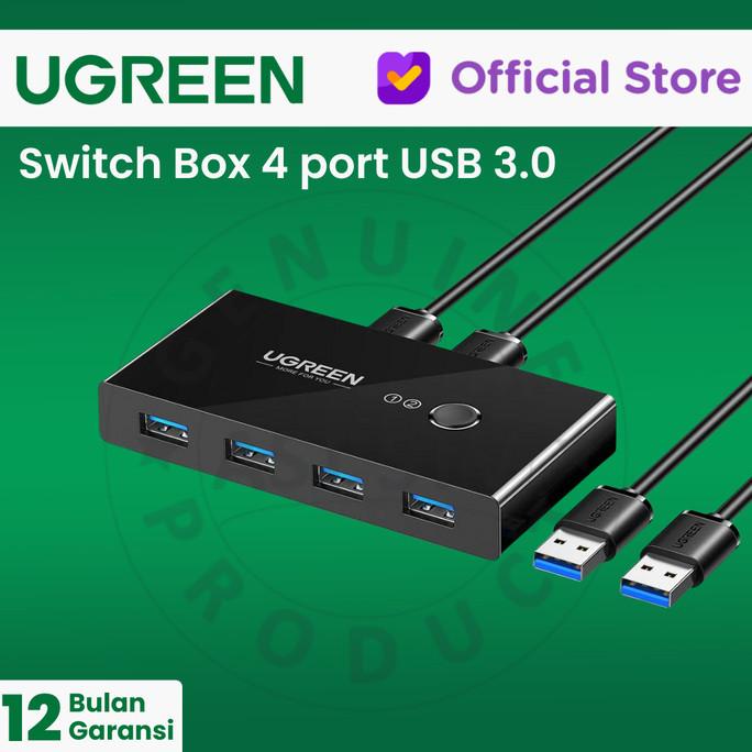 Jual UGREEN USB Hub 2 In 4 Out USB 3.0 Switch Box - US216 always ready! | Shopee Indonesia