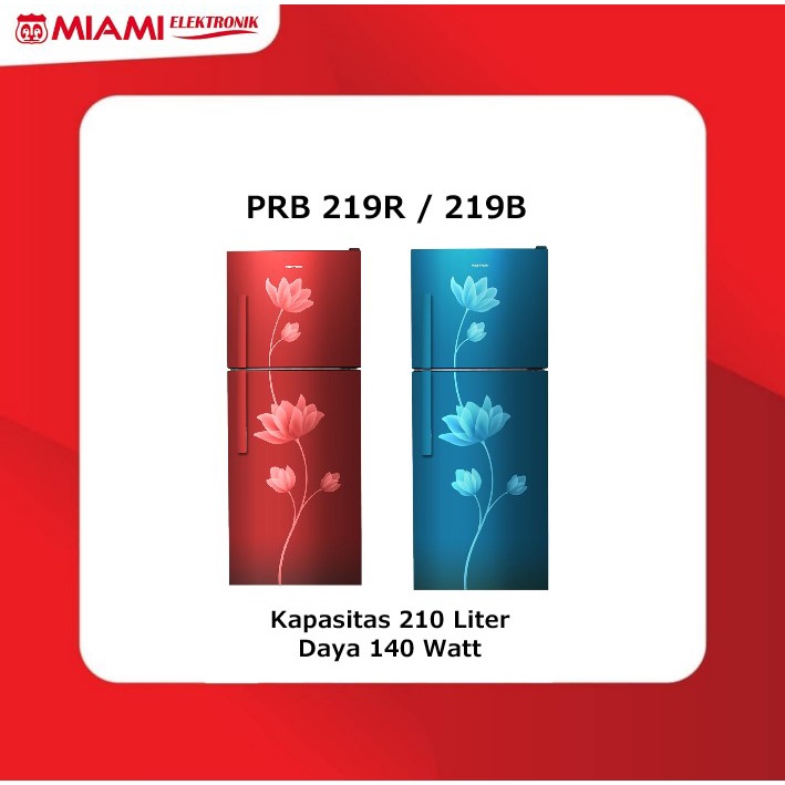Jual POLYTRON PRB 219R / PRB 219B Kulkas 2 Pintu Metallic 210 liter ...