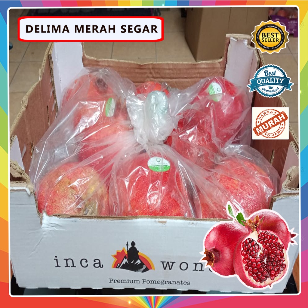 Jual BUAH DELIMA MERAH 1 BOX JUMBO MANIS | Shopee Indonesia