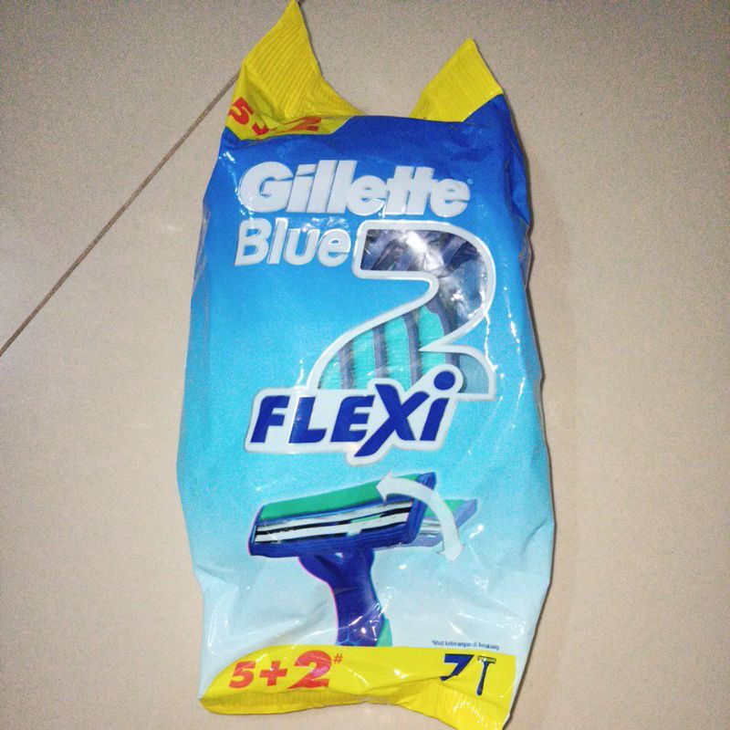 Jual Gillette Blue Flexi 2 isi 5+2 jadi isi 7pcs | Shopee Indonesia