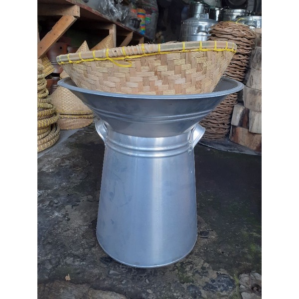Jual seeng dangdang alumunium+kukusan bambu (foto/gambar Real No edit-") | Shopee Indonesia