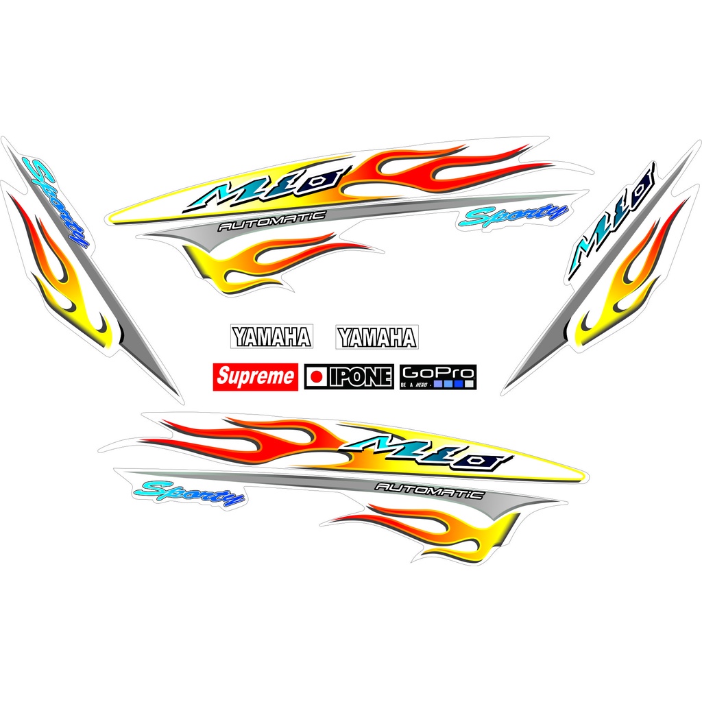 Jual STRIPING MIO SPORTY BAHAN BENING TRANSPARAN MOTIP API | Shopee Indonesia