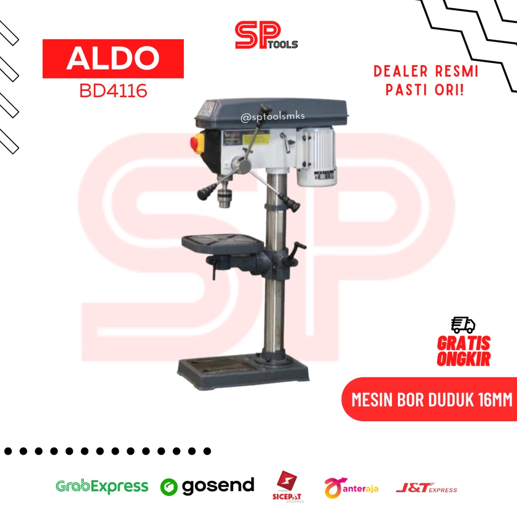 Jual MESIN BOR DUDUK / BENCH DRILL 16MM 16 MM ALDO BD4116 BD 4166 ...