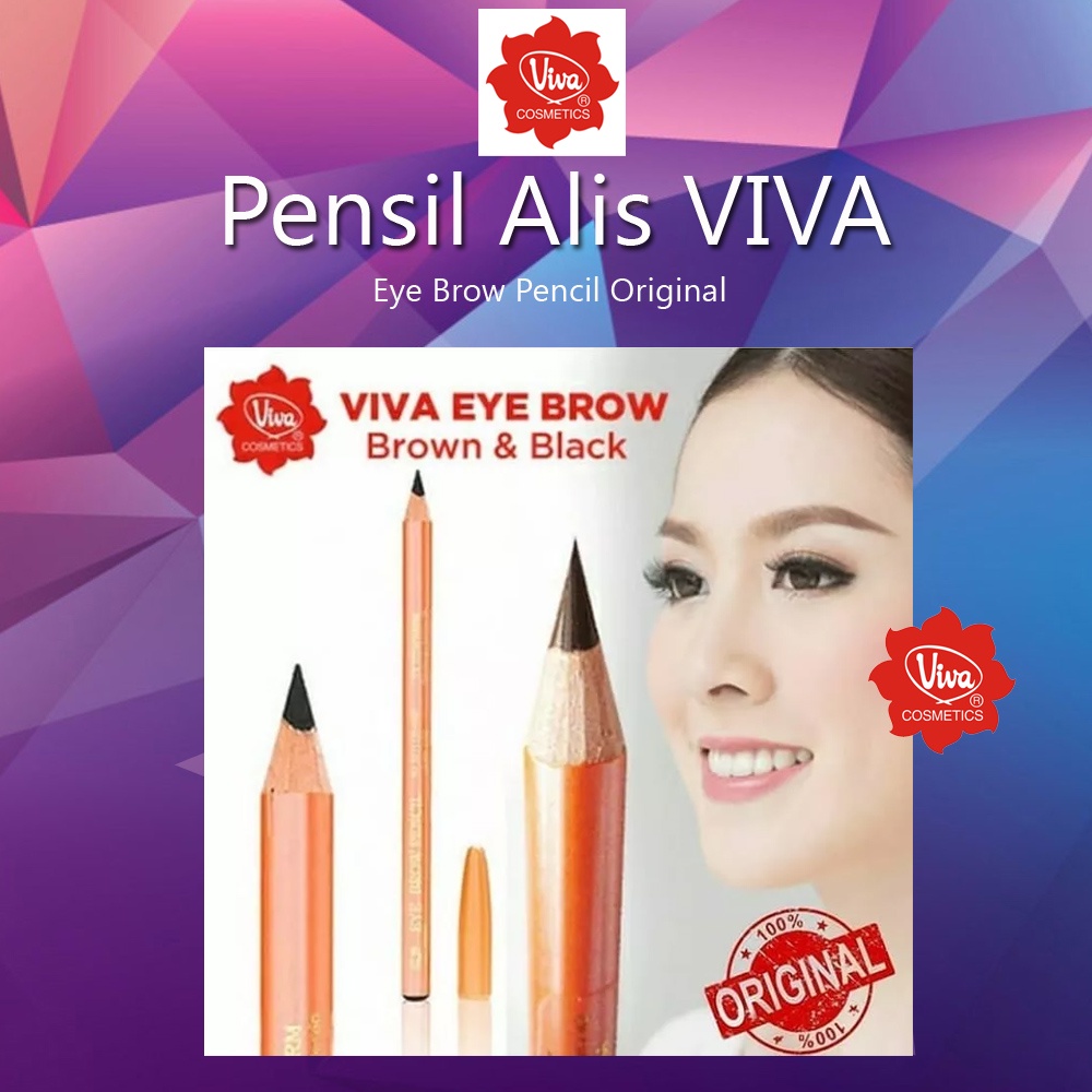 Jual Pensil Alis Viva Original Eye Brow Pencil Kemasan Terbaru Bonus ...