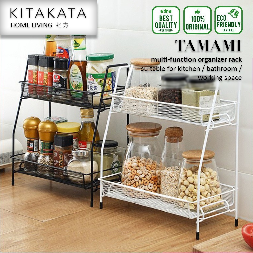 Jual KITAKATA TAMAMI Rak Bumbu Dapur Serbaguna Susun Besi Stainless ...