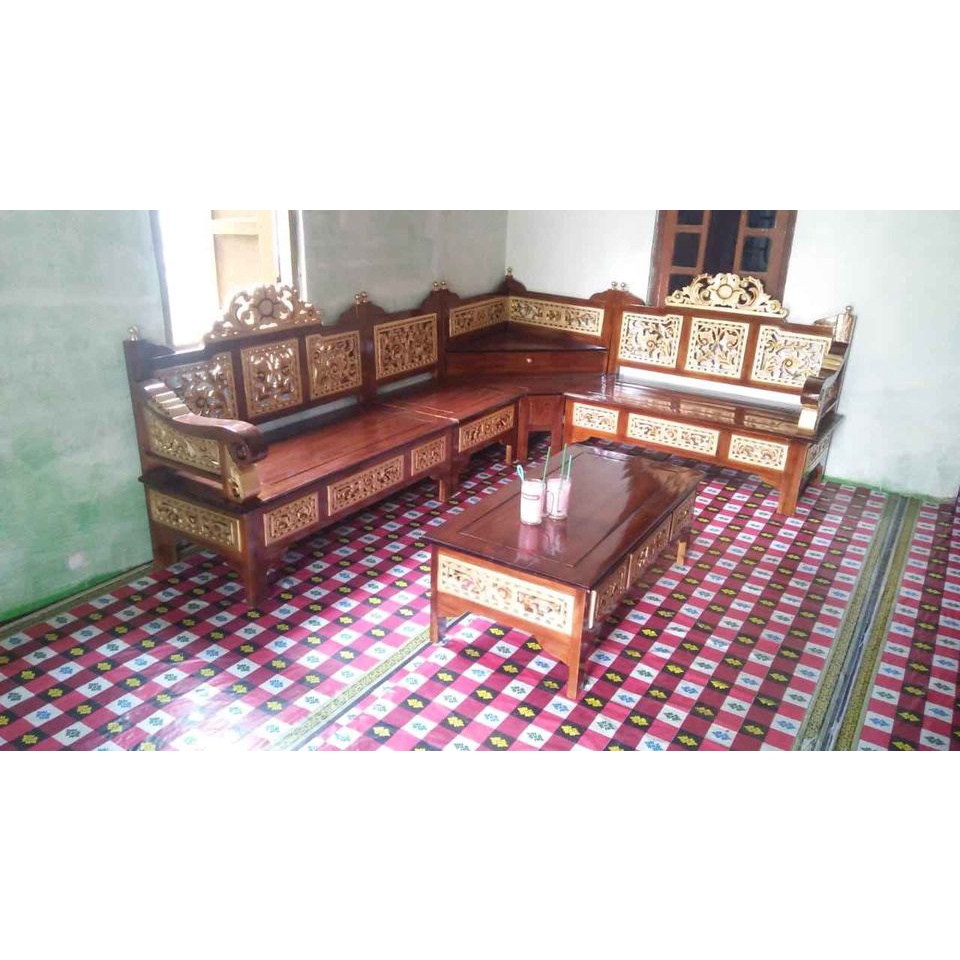 Jual Kursi sudut Pojok tamu Mahkota Bagong Kayu Jati ( Cat Kuas ...