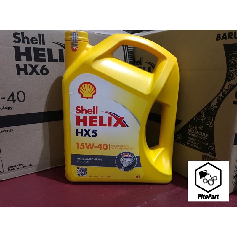 Jual OLI SHELL HELIX HX5 SAE 15W-40 4L ORIGINAL 100% | Shopee Indonesia