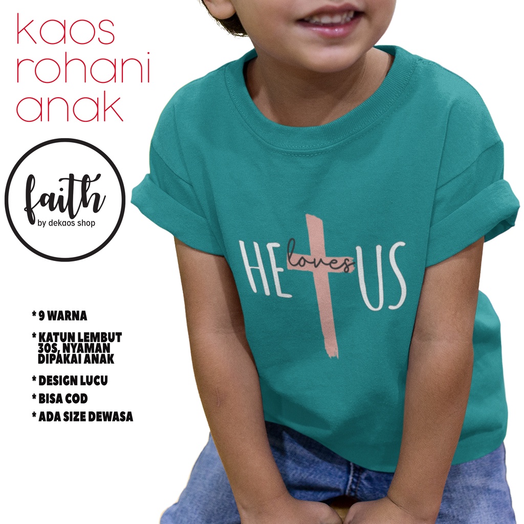 Jual KAOS ROHANI ANAK / KAOS NATAL ANAK / KAOS PASKAH / KAOS ROHANI ...
