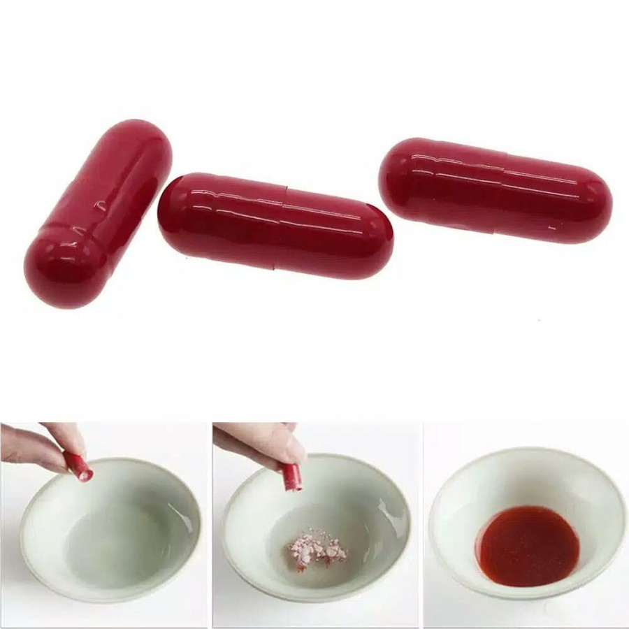 Jual Kapsul darah palsu isi 3pcs - fake blood capsule properti syuting ...