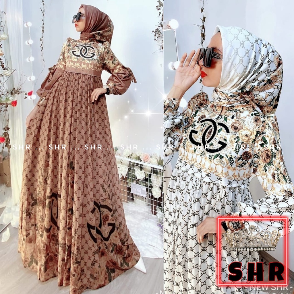 Jual " NEW " GAMIS AWAN CERUTY MIX SCUBA by. SHR | Shopee Indonesia