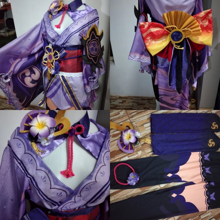 Jual *ss* - READY Raiden shogun wig costume geta genshin impact cosplay ...