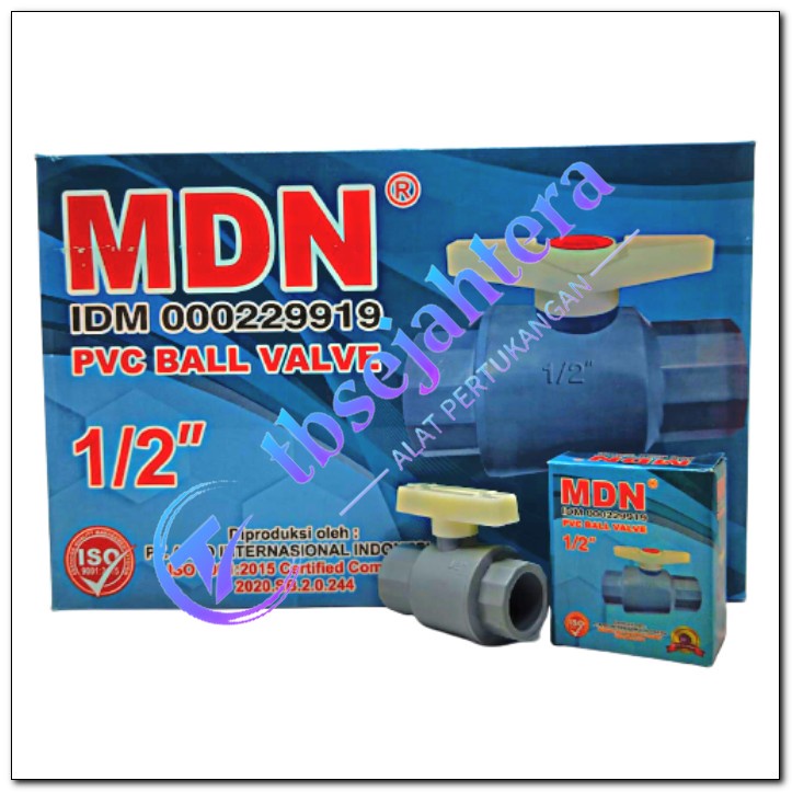 Jual stop kran pvc MDN /ball valve /keran /ball valve 1/2" 3/4" 1" inch | Shopee Indonesia