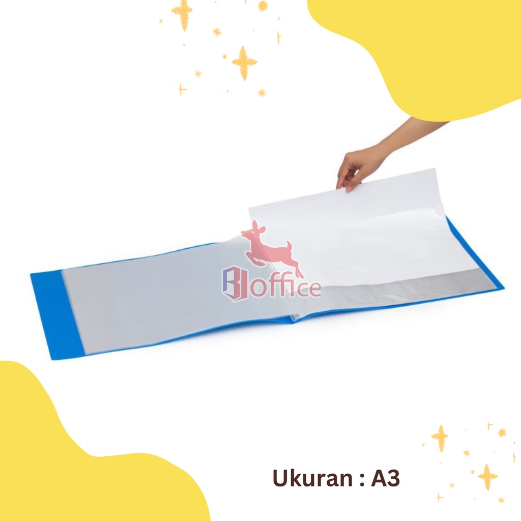 Jual KINGJIM Map Plastik Dokumen Keeper A3 Clear Holder Clear File ...