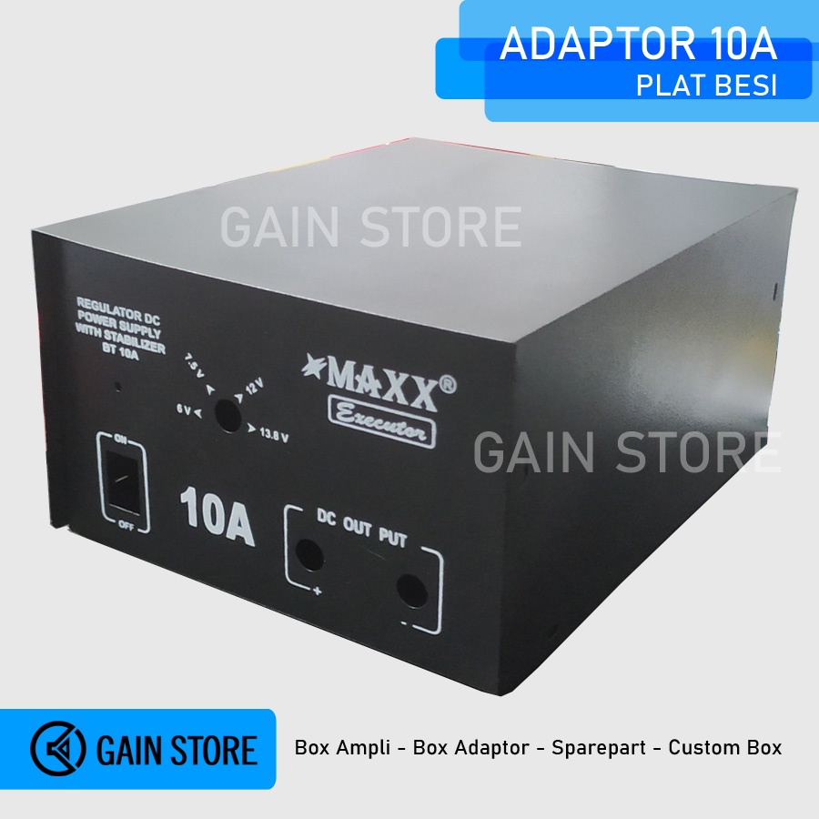 Jual BOX ADAPTOR 10A amper MAXX plat besi | Shopee Indonesia