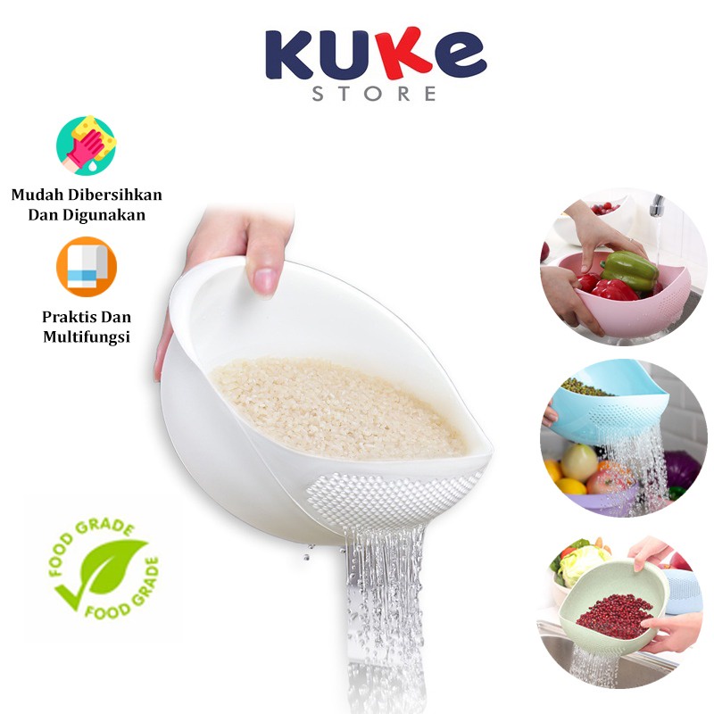 Jual KUKE Baskom Pencuci Buah Sayur Beras Alat Cuci Beras Buah Dan ...