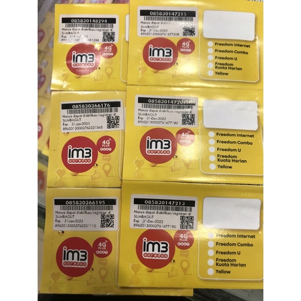 Jual Kartu Perdana IM3 / INDOSAT | Shopee Indonesia
