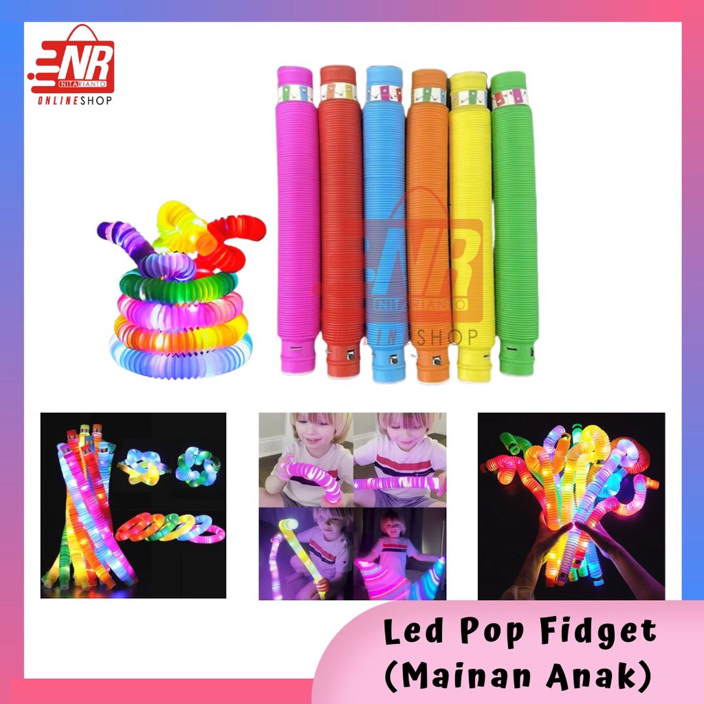 Jual Mainan Viral Pop Led Tabung / Tubes Light Elastis / Lampu Pipa ...