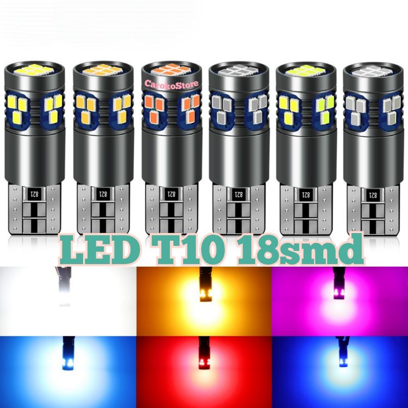 Jual Lampu Led T10 18smd 2014 chip canbus mobil motor | Shopee Indonesia