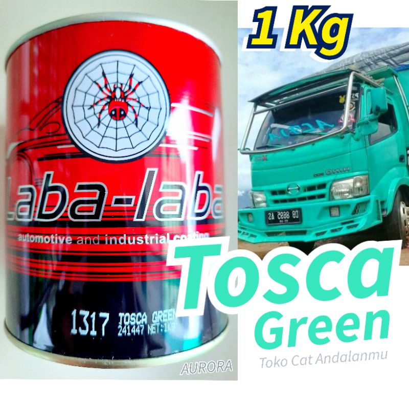 Jual Cat Tosca Green 1Kilo LABA-LABA Hijau Toska Solid Ijo Biru 1Kg ...