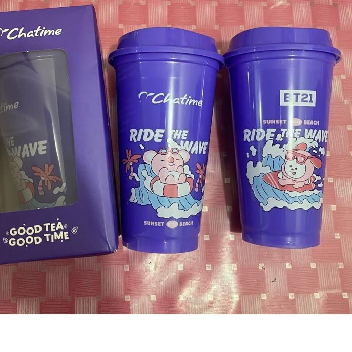 Jual LANGSUNG BELI Cup reusable Chatime x BT21 (ter) Gelas BT21 Murah ...