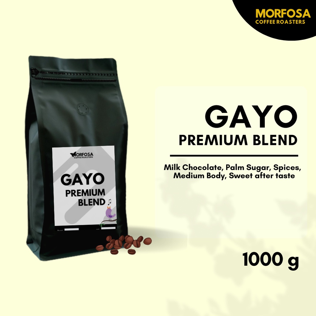 Jual MORFOSA COFFEE Biji Kopi Bubuk Gayo Premium Blend 1Kg Kopi Blend ...
