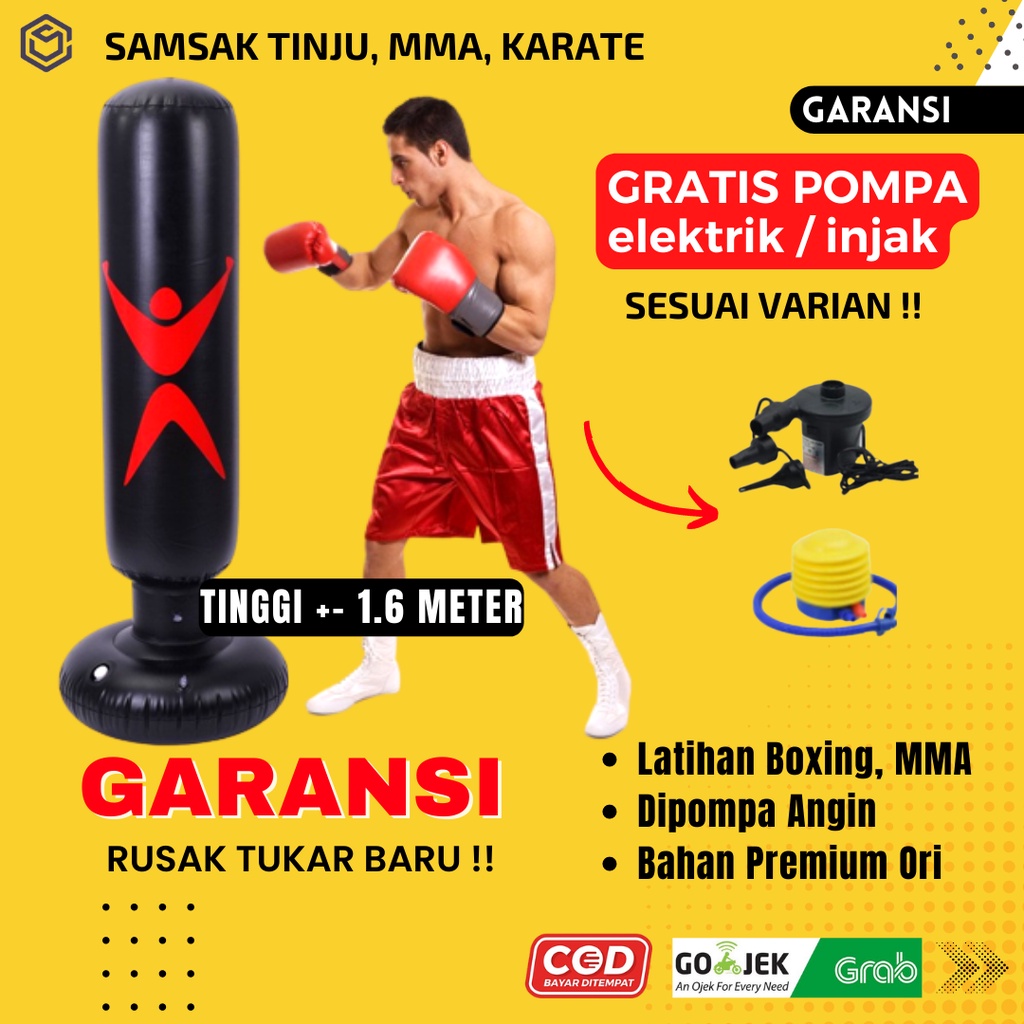 Jual Alat Samsak Tinju Gantung Berdiri Dewasa Anak Peralatan Latihan ...