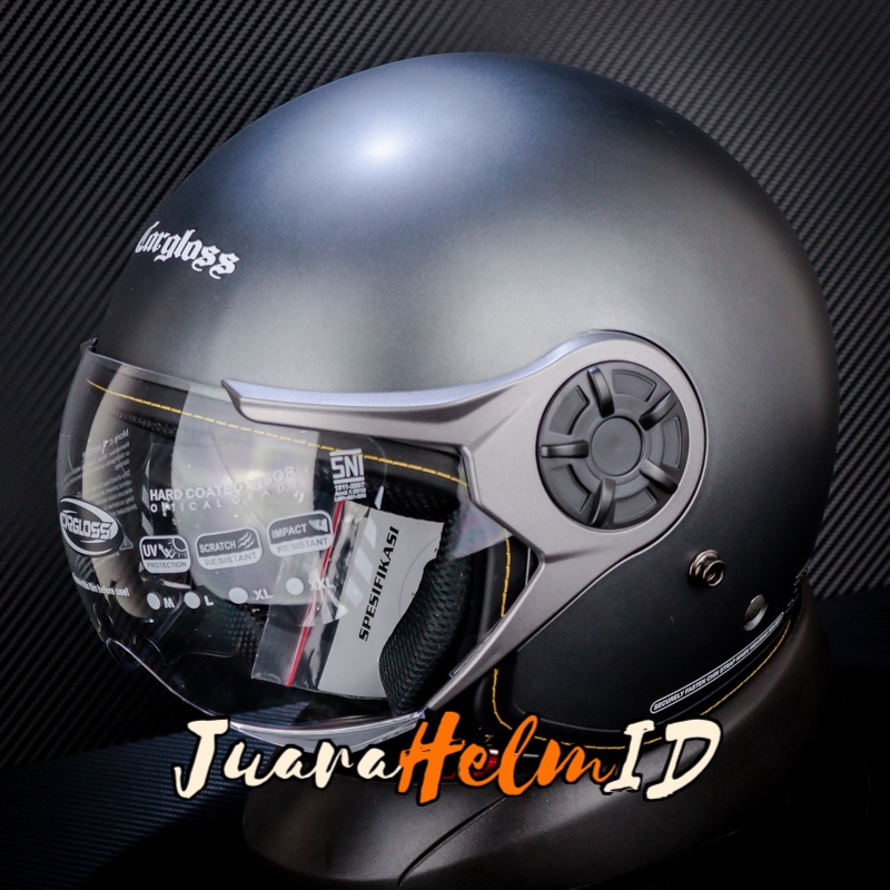 Jual CARGLOSS HELM YRM / ANCHOR GREY DOFF / RETRO CARGLOS | Shopee ...