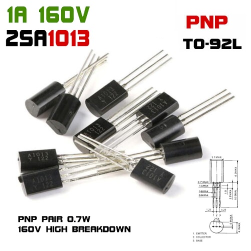 Jual TRANSISTOR A 1013 / A1013 Silicon PNP Transistor 1 Amp A1013 160V ...