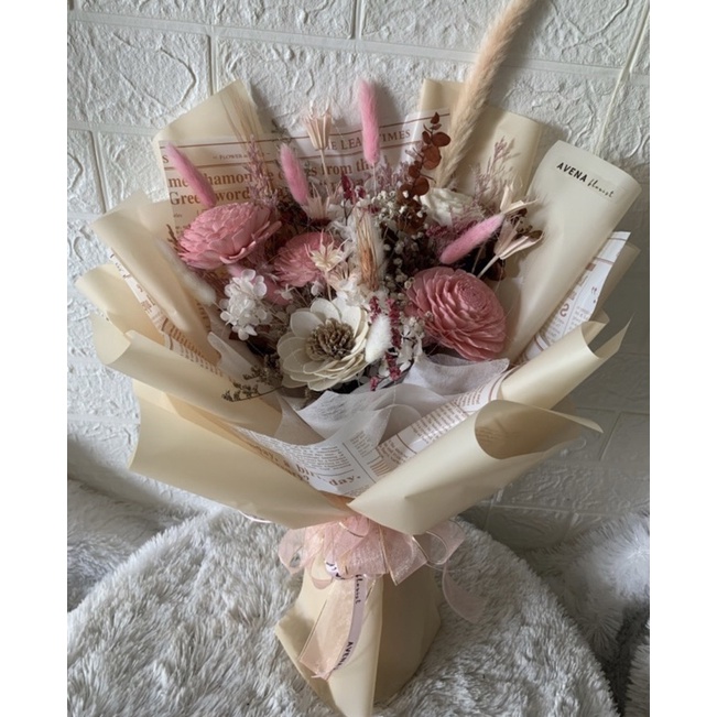 Jual Hand Bouquet | Bucket | Buket Bunga kering (260) | Shopee Indonesia
