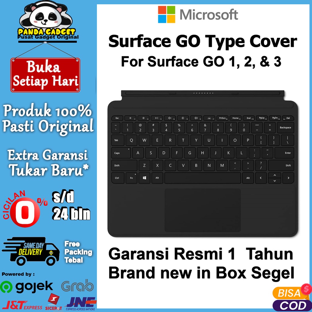 Jual Microsoft Surface GO 3 / 2 Keyboard Type cover Alcantara Signature ...