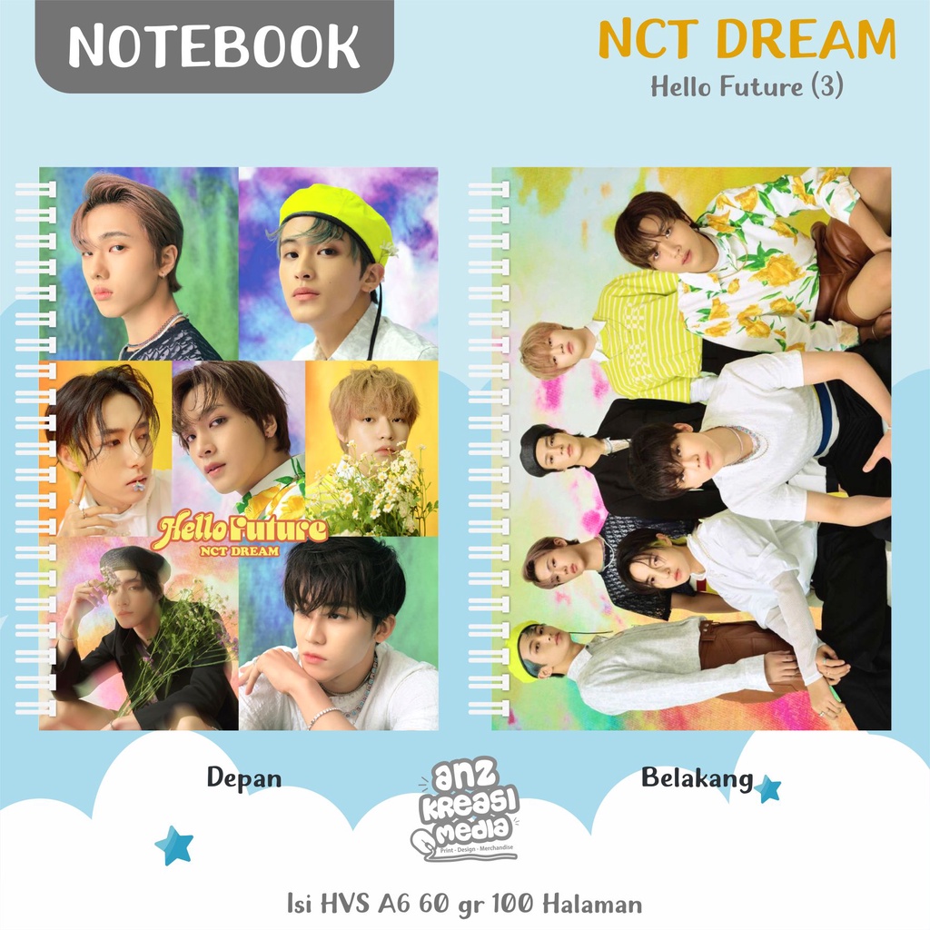Jual NOTEBOOK A6 BUKU TULIS SPIRAL - NCT DREAM HELLO FUTURE 3 ...