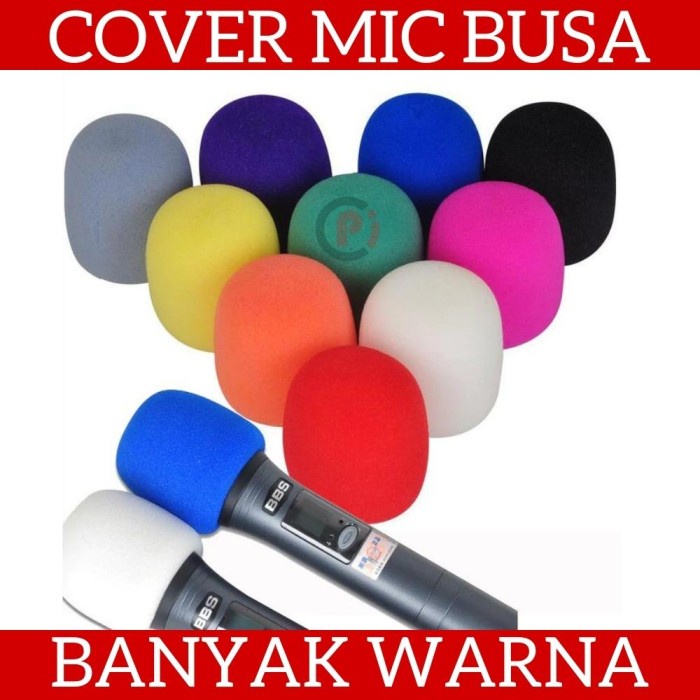 Jual Cover Mic / Sarung Mik Microphone Bahan Busa Tebal Banyak Warna ...